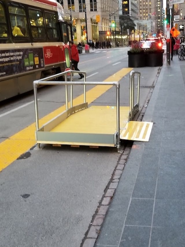 Toronto installs temporary pedestrian ramps to improve transit ...