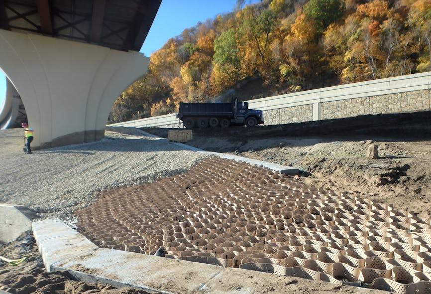 Stabilization and harmonious blending of highway interchange slopes ...