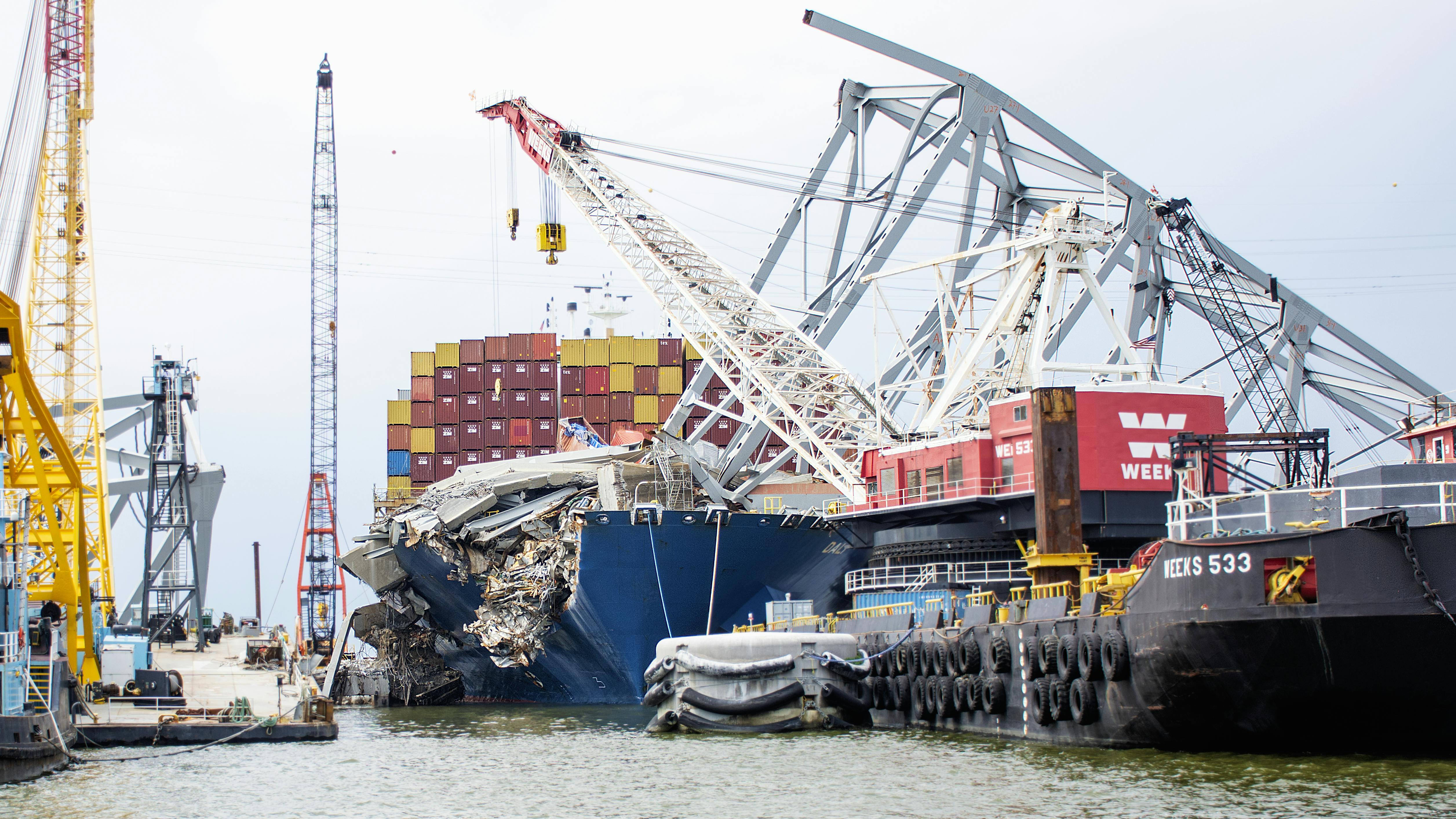 Officials Prepare to Refloat Dali at Key Bridge | Roads & Bridges