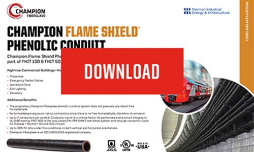 Champion Flame Shield® Phenolic Conduit Guide | Roads and Bridges